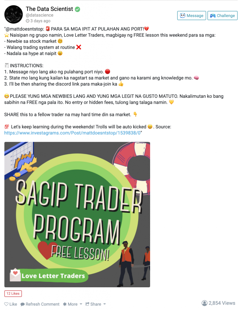 Featured Trader of the Week: The Data Scientist - InvestaDaily